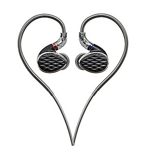 FiiO FH15 1DD 3 Knowles BA Hybrid Technology in-Ear Wired Earphone with 3.5mm/4.4mm MMCX Cable(Black)