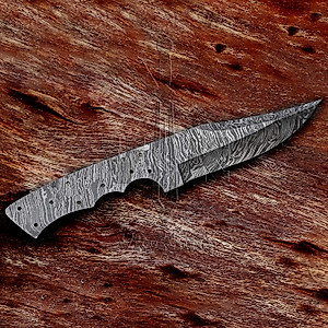 JNR Traders Damascus Steel Hunting Knife Blank Blade for Knife Making Supplies Diy Full Tang Fixed Blade 2173