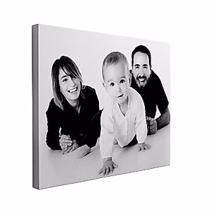 SINGLEAART Canvas Prints With Your Photos Personal Picture Customization Personalized Custom Wall Art Canvas Printing 16" × 20" Wood Frame Gifts For Family, Support Horizontal ＆ Vertical Image