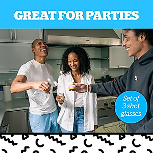 BigMouth Inc Prescription Pill Bottle Shaped Shot Glass Set, Funny Novelty Shot Glasses, 3-Pack, 2 fluid ounces