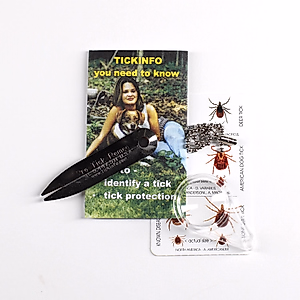 ProTick Remedy 5-Piece Kit (2 Pack) – Precision Steel Tick Remover, 5X Magnifier, Chain, Tick ID Card, Tick ID Information and Protection. Removes All Tick Species and Sizes from Humans and Animals