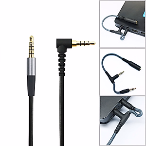 NewFantasia Replacement Audio Cable 3.5mm 5 Pole Male Compatible with SteelSeries Arctis Nova 1, 1X, Pro, 7, 7X, 1P Gaming Headset 1.3meters/4.3feet