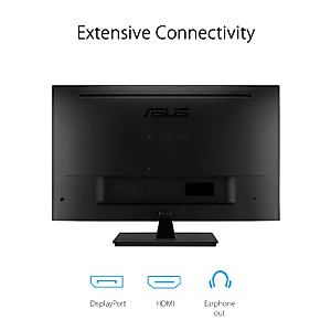ASUS 31.5” 2K Monitor (VP32AQ) - WQHD (2560 x 1440), IPS, 100% sRGB, HDR10, 75Hz, Speakers, Adaptive-Sync/FreeSync, Low Blue Light, Eye Care, VESA Mountable, Frameless, DisplayPort, HDMI, Tilt,BLACK