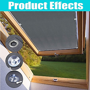 ZHhan Blackout Roof Skylight Blind Window Curtain for Velux F06 206 Roof Windows with Sucker UV Protection Without Drill and Easy InstallationSucker