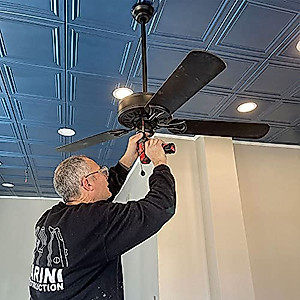 A La Maison Ceilings R24 Line Art Foam Glue-up Ceiling Tile (21.6 sq. ft./Case), Pack of 8, Plain White