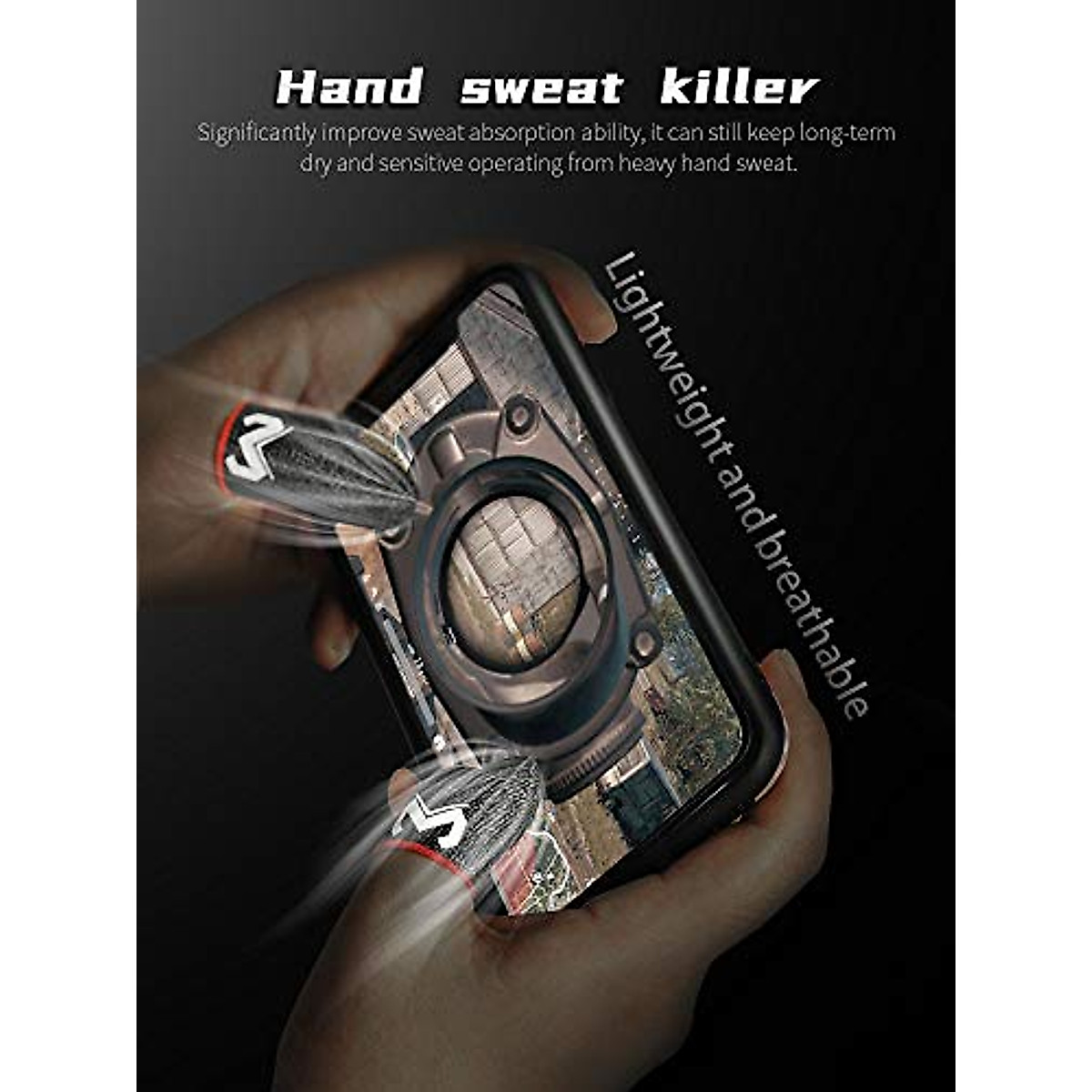 Mobile Game Finger Caps Non-Slip Touch Screen Gloves Anti-Sweat Finger Sleeves Shoot Aim Thumb Cover Mobile Phone Accessories for Call of Duty Mobile, Pubg, LOL Wild Rift, iOS, Android (3 Pairs)