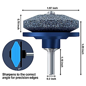 S SATC 6 Pack Lawn Mower Blade Sharpener Universal Multi-Sharp Lawn Too for Any Power Drill or Hand Drill Sharpening Stone Mower Tools