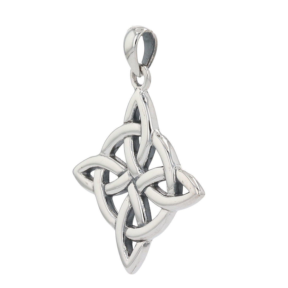 Jewelry Trends Sterling Silver Celtic Good Luck Knot Pendant