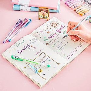 Shuttle Art Pastel Gel Pens, 24 Pastel Milky Colors Gel Pen for Black Paper, Adults Coloring Books Drawing Doodling Crafts Scrapbooking Journaling