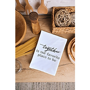 Happymade Fall Dish Towels for Kitchen 4 Pack Black and White Kitchen Towels Kitchen Towels Decorative Set |25x25in Fall Kitchen Towels | Farmhouse Kitchen Towels | Tea Towels for Kitchen