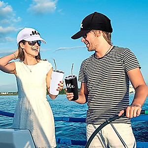 8 Pcs Mr and Mrs Tumbler Set and Baseball Caps Travel Tumbler Women Men Couples Coffee Cups Newlyweds Bride and Groom Caps Mr and Mrs Gifts for Couples,Wedding,Anniversary,Bridesmaids and Groomsmen