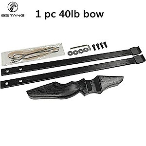BZTANG Honor Archery Recurve Takedown Bow and Arrow Set 40lbs for Youth Adult Beginners Training Practice Wooden Straight Bow Longbow Kit