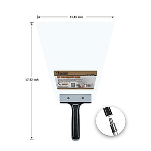 ROLLINGDOG 12 Inch Knockdown Knife - Threaded End Can be Attached to Extension Pole,Acrylic Plastic Blade,Ideal for Creating Knockdown Texture