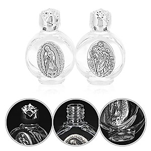 Refillable Water Bottles Holy Water Bottle: 2pcs Clear Glass Water Bottle Small Glass Holy Water Bottle Catholic Home Blessing Housewarming Gift Christian Easter Party Favor