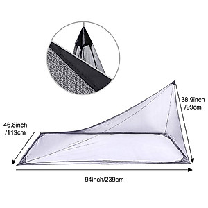 4Monster Camping Insect Net with Carry Bag, Compact and Lightweight, Fits Bed,Sleeping Bags,Tent (Single)