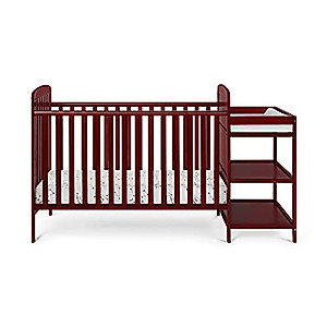 Suite Bebe Ramsey 3 in 1 Convertible Crib and Changer in a Cherry Finish