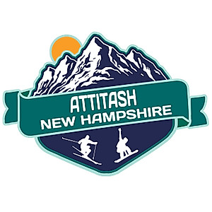 Attitash New Hampshire Ski Adventures Souvenir 2 Inch Vinyl Decal Sticker Mountain Design