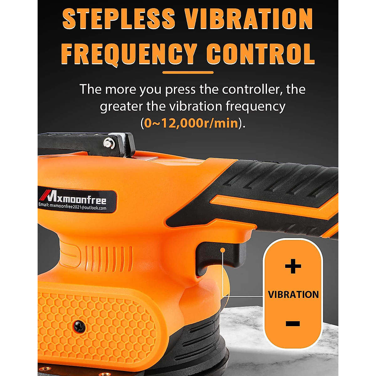 Mxmoonfree Tile Tools for Installation Tile Vibration Machine Vibrator Adsorption Lock Design with Drill Hole Guide, Suction Cup, Storage Case, 2 Pcs Battery 20V for Floor Wall Tiles