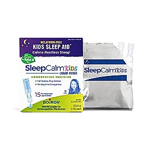 Boiron SleepCalm Kids Liquid Doses Sleep Aid for Deep, Relaxing, Restful Nighttime Sleep - Melatonin-Free and Non Habit-Forming - 15 Count (Pack of 1)