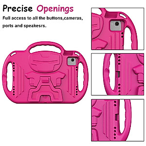 eTopxizu Kids Case for iPad Air 5th Generation 2022/iPad Air 4th Generation 2020, 10.9" iPad Air 5/4 Shockproof Handle Stand Case with Shoulder Strap for iPad Air 5th/4th Gen 10.9/Pro 11, Rose Pink