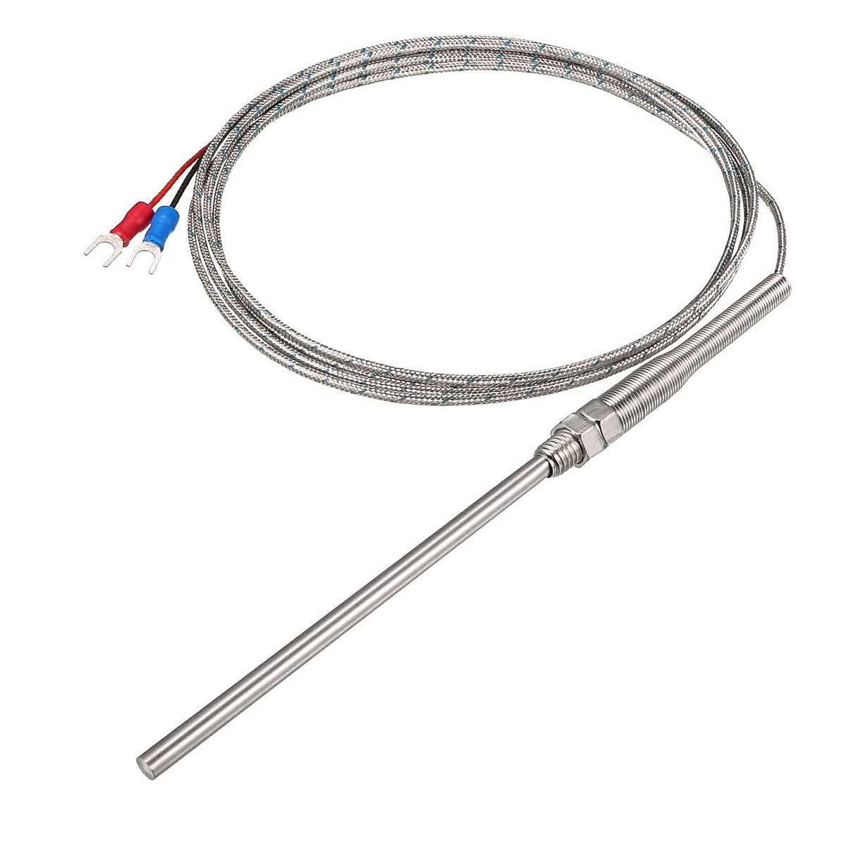 uxcell K Type Thermocouple M8 Thread 5mmx100mm Temperature Sensor Probe with 2 M Cable 32-1112F/0-600C