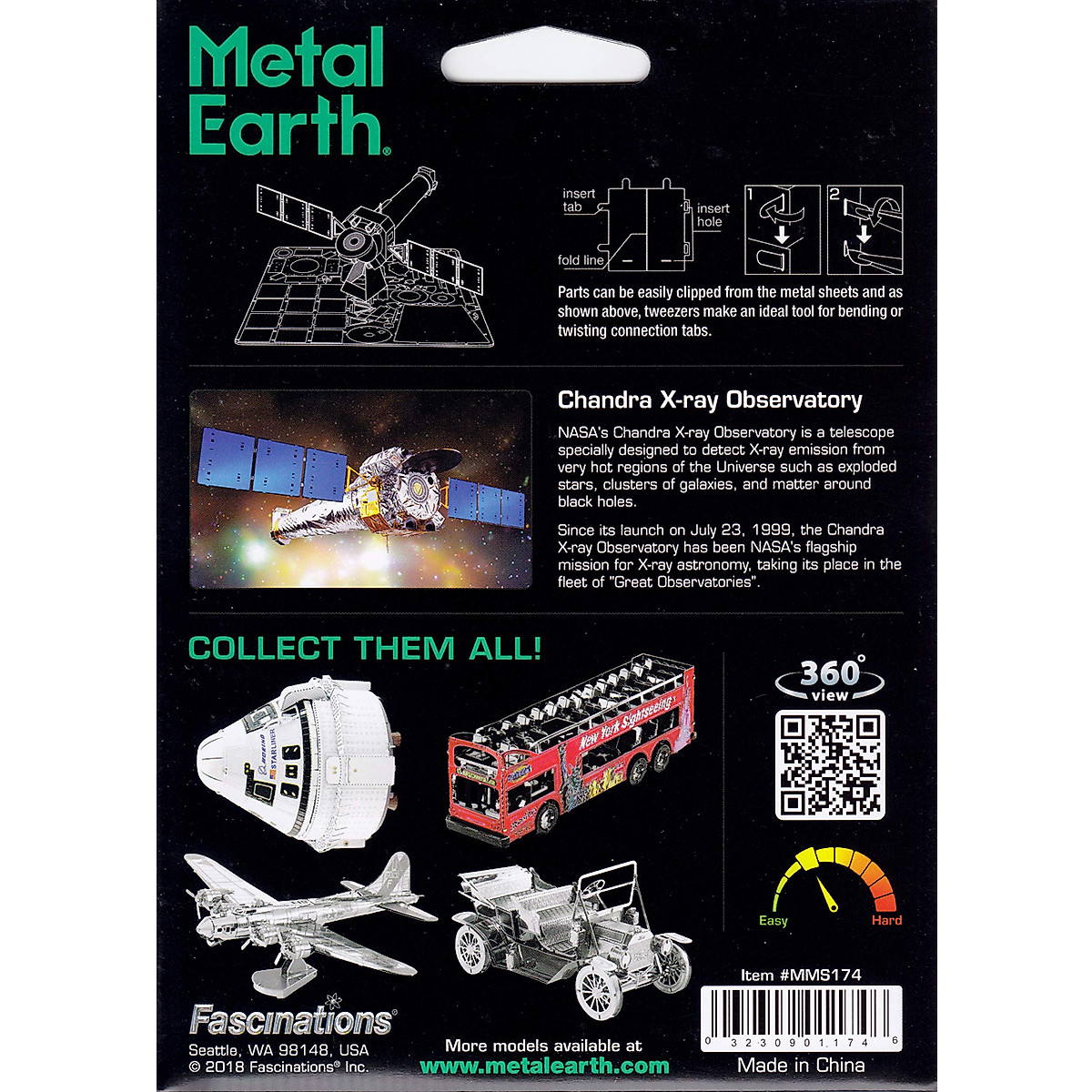 Fascinations Metal Earth Chandra X-Ray Observatory 3D Metal Model Kit