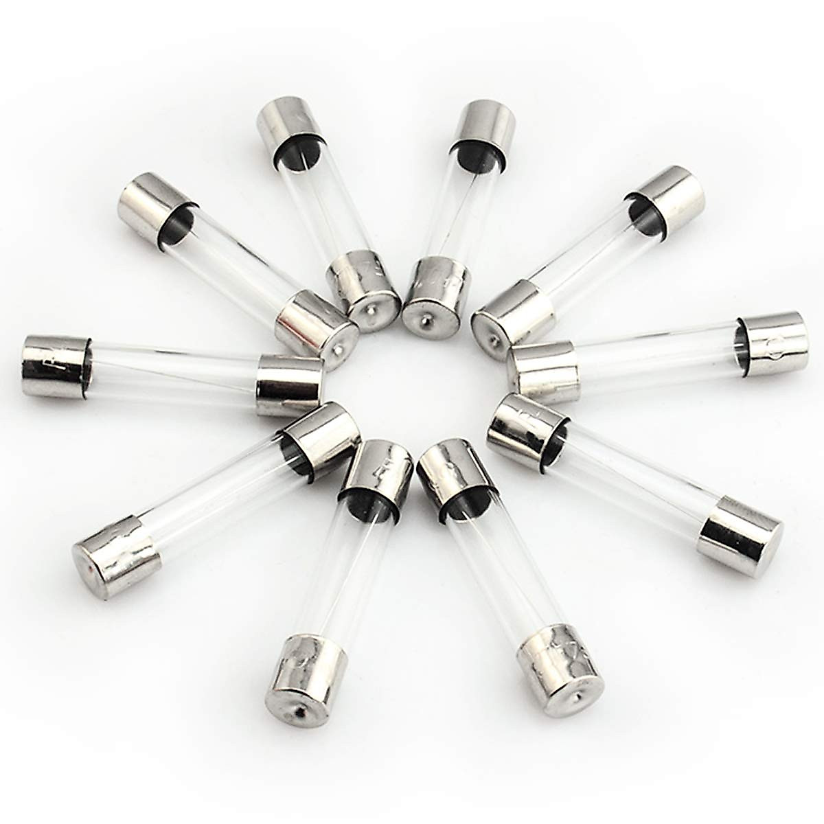 Tnisesm 290 Pcs Fast Blow Glass Fuses Assortment Kit 0.2A, 0.5A, 1A, 2A, 3A, 4A, 5A, 6A, 8A, 10A, 12A, 15A, 20A 5 x 20mm, 5A, 10A, 6 x 30mm 15 Values 250V with Plastic Box Tn-18-1