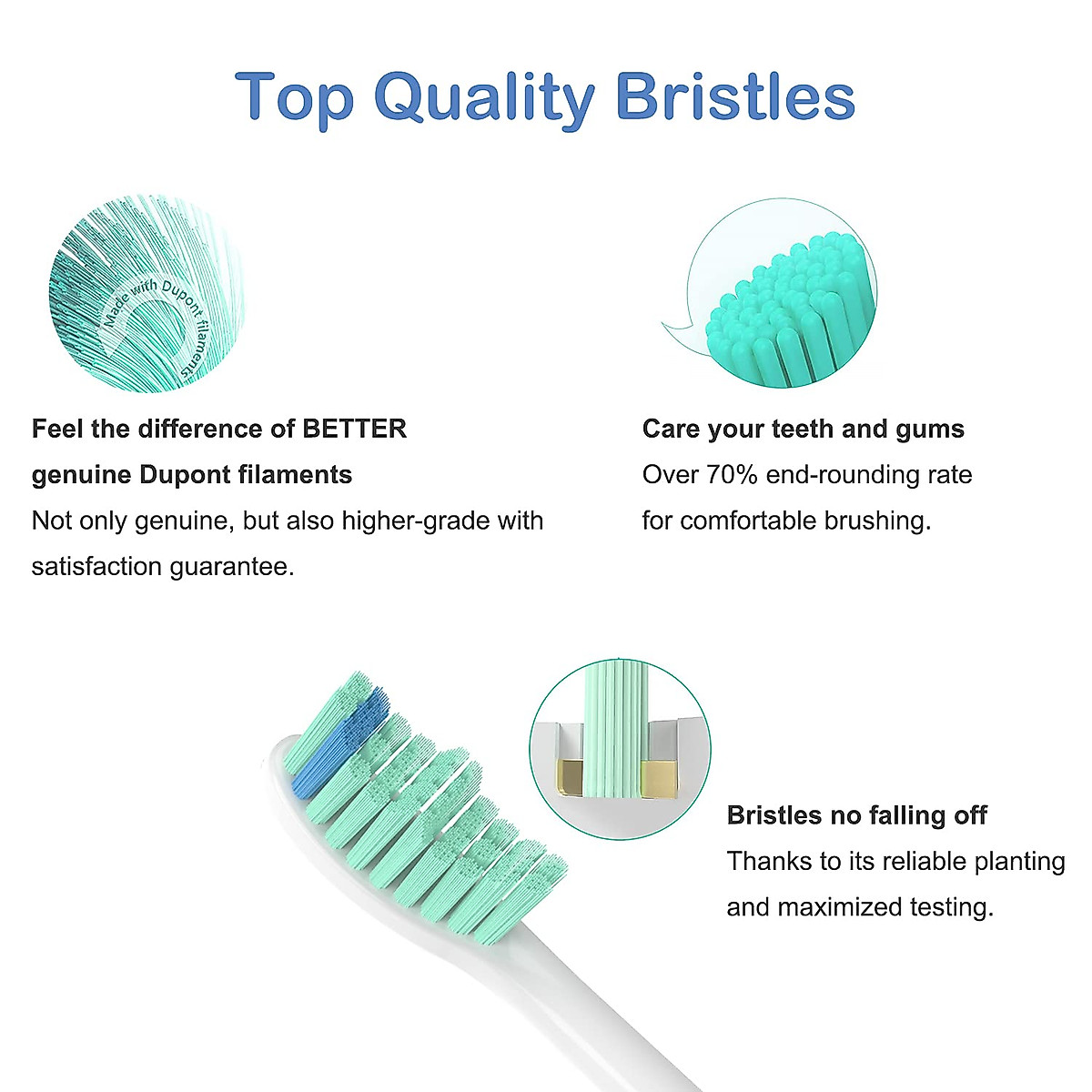 Relax Artist Replacment Brush Heads Compatible with Philips Sonicare E-Series Electric Toothbrush, Toothbrush Replacment Heads Refills, 6 Pack