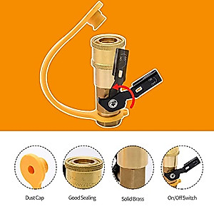 Propane Quick Connect Fittings, 7pcs/14pcs 1/4" RV Propane Quick Connect Fittings Adapter with 3/8" Flare x 1/4" NPT Male Pipe Half-Union Fitting 1/4" Male NPT 1/4" Female NPT