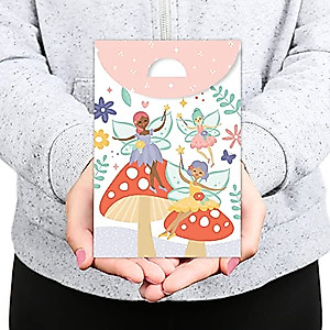 Big Dot of Happiness Let’s Be Fairies - Fairy Garden Birthday Gift Favor Bag - Party Goodie Boxes - Set of 12