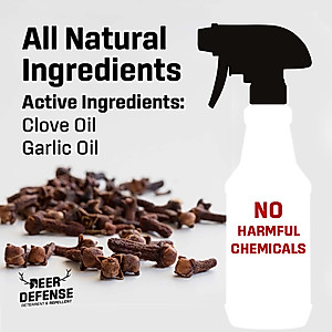 Exterminators Choice - Deer Defense Spray - 32 Ounce - Natural, Non-Toxic Deer Repellent - Quick and Easy Pest Control - Safe Around Kids and Pets - Deters But Doesn’t Harm - Kid Safe Spray