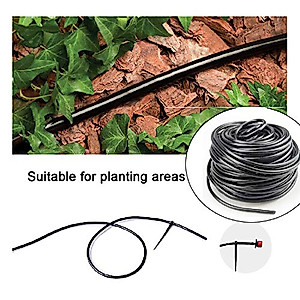 Furnrubden 1/4 Inch Drip Irrigation Tubing, 100Ft Blank Garden Automatic 1/4" Watering Tube Line Watering Drip Kit for Small Garden Irrigation System