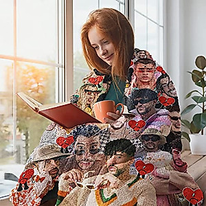 Bad Cute BunnyThrow Blanket Microfiber Plush Bed Throw Extra Soft Spare Blanket for Four Seasons Bed Sofa Sofa 3D Printed Design 50"x40"