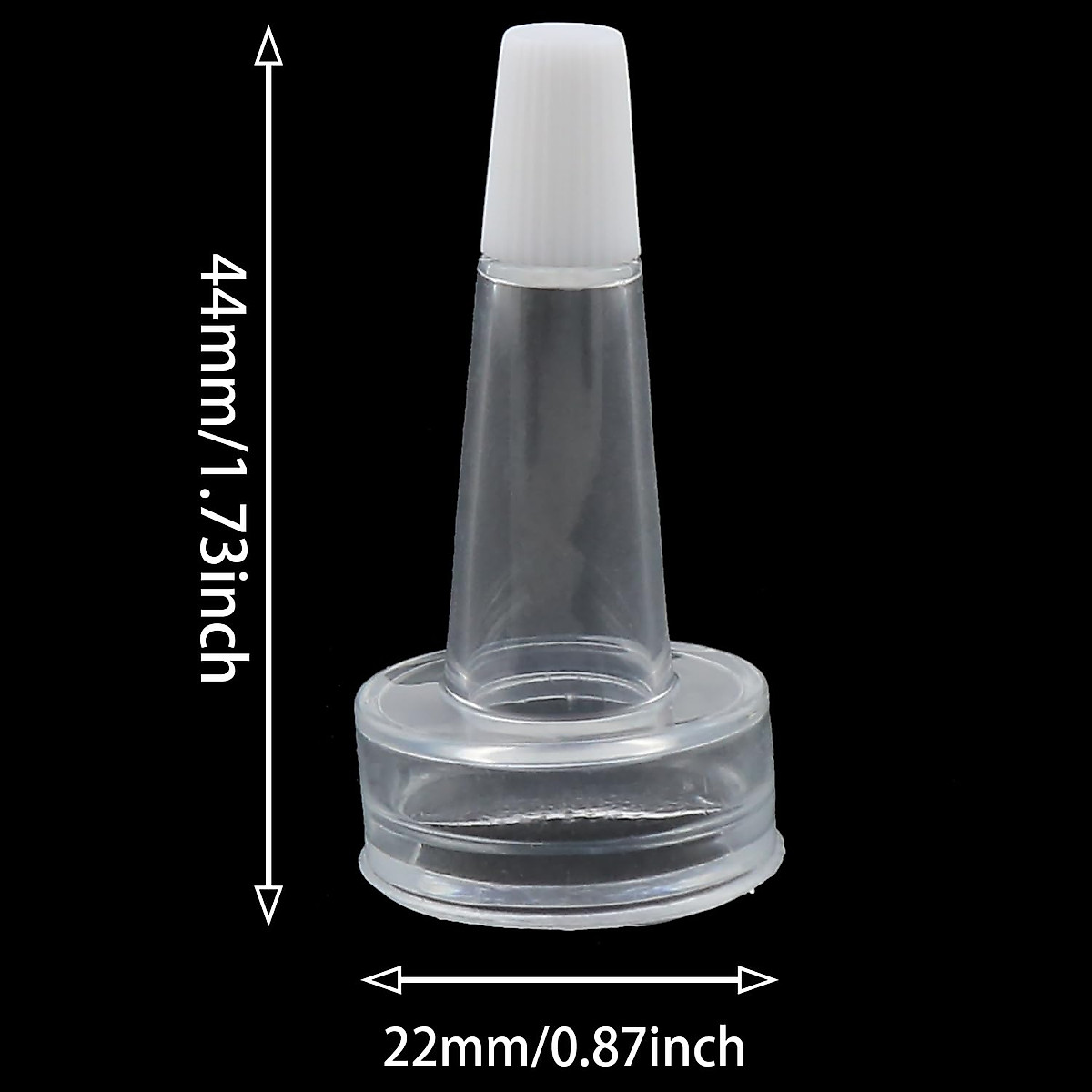 ZZHXSM 50PCS 20 Tooth Glass Dropper Vial Bottom Cap Essential Oil Bottom Cap Vial Cap Replacement Cap Small Vials Bottlecaps
