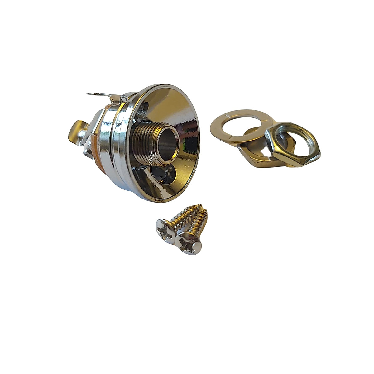 Chrome Electrosocket Jackplate with Pure Tone Full-contact Output Jack