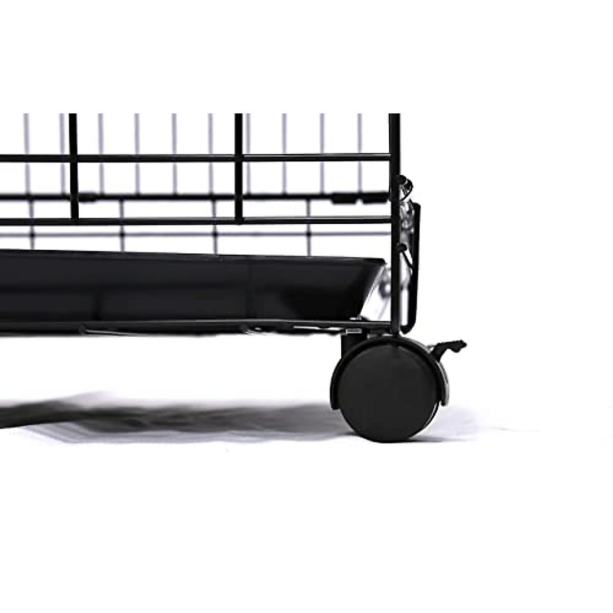 Homey PET INC Folding Wire Cat Ferret Collapsible Foldable Lockable Habitat Crate with Casters,Tray and Hammock, 36", Black