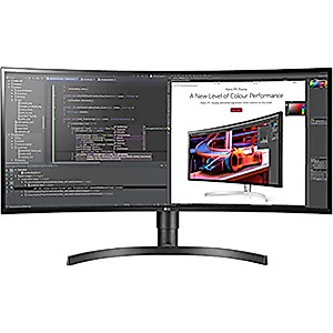 LG 34WL85C-B UltraWide 34” 21:9 Curved WQHD (3440 x 1440) IPS Display, sRGB 99% Color Gamut, HDR 10, Height / Tilt Adjustable Stand – Black