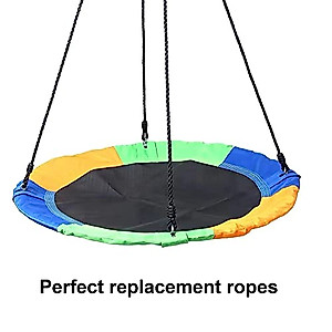 Multi-Strand Ropes for Replacement Pack of 2 Saucer Tree Swing Ropes Support 680lbs 71in Length Adjustable Hanging Ropes for Tree Round Swing