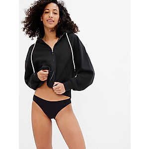 GAP womens Stretch Cotton Bikini Style Underwear, True Black, Medium US