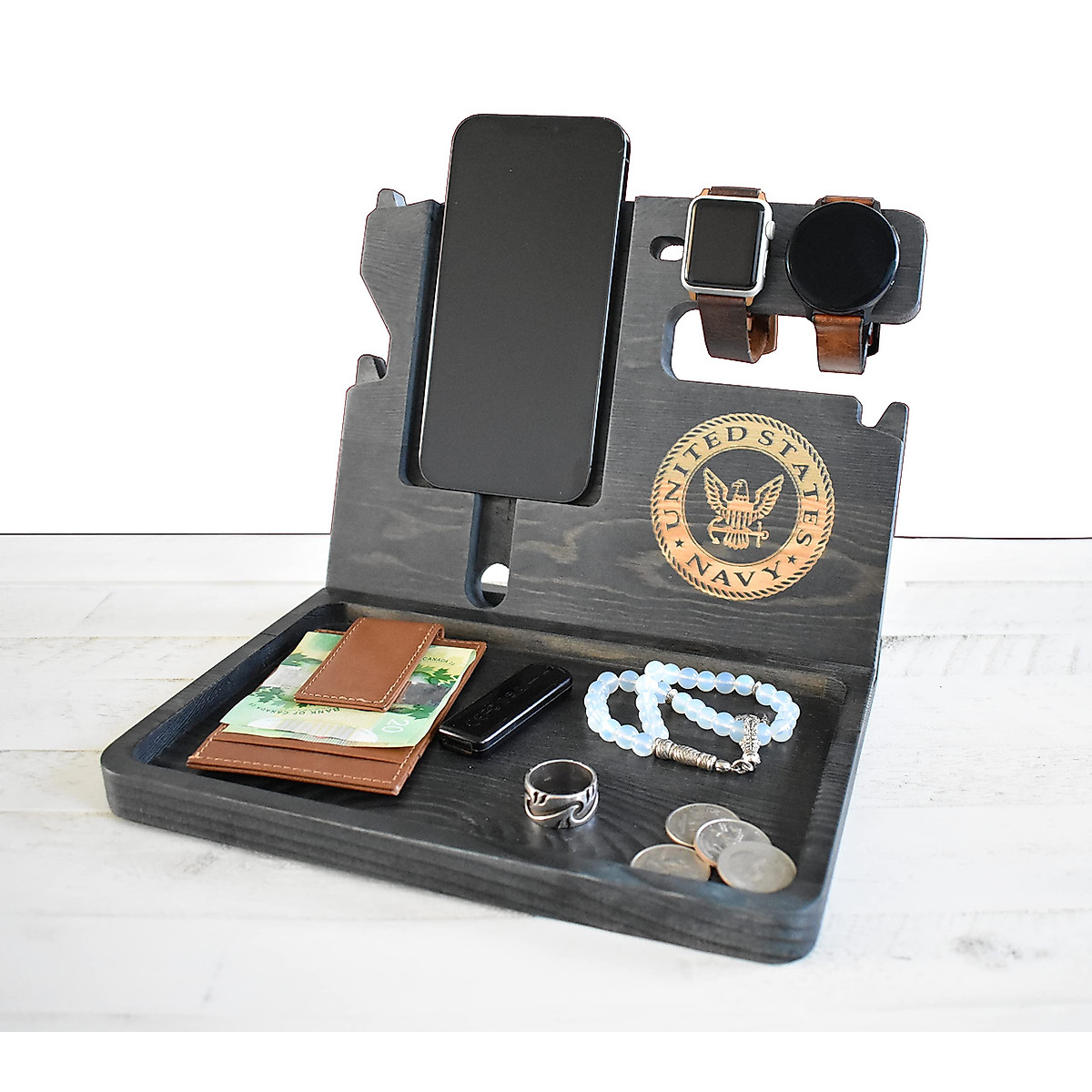 Father’s Day Gift from Daughter, Groomsmen Gift, Charging Station, Docking Station, Desk Organizer, Personalized Gift for Men, Unique Gift