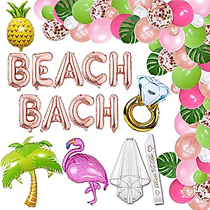 Beach Bachelorette Party Decorations, Hawaii Luau Tropical Bachelorette Party Decorations Hawaiian Bridal Shower Decor, Bachelorette Balloons Decor Favors Supplies Beach Bach Bachelorette Decorations