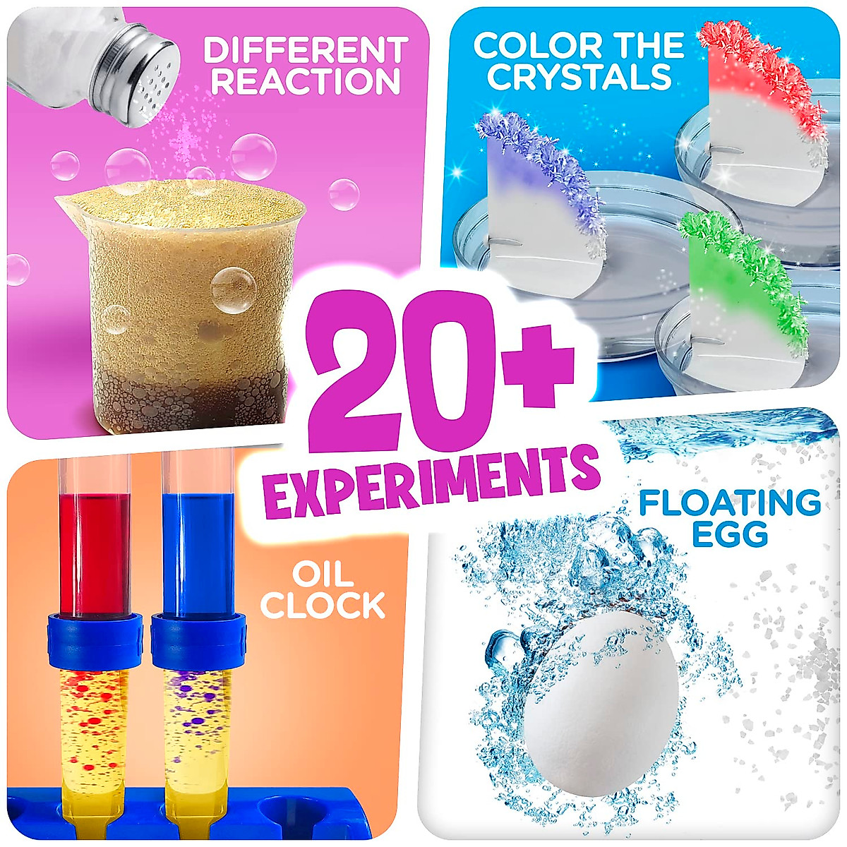 Science Kit for Kids Ages 3, 4, 5, 6, 7 - Over 20 Science Experiments - Lab Coat Included
