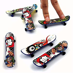 LtytyJ Finger Skateboards for Kids Set of 12, Mini Skateboard Fingerboards 12 Pieces Finger Toys Pack, Gifts for Kids Children Finger Skater