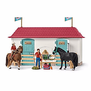 Schleich Horse Club 70-Piece Lakeside Country Dollhouse and Horse Stable Playset for Kids Ages 5-12