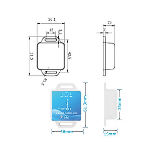 【9-Axis Offline Accelerometer Data Logger】WT901SDCL High-Precision Gyroscope+Angle (XY 0.05° Accuracy)+Magnetometer with Kalman Filtering, MPU9250 200Hz Inclinometer Sensor with 16G SD Card