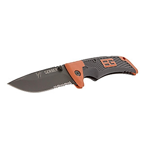 GERBER Bear Grylls Scout Knife, Serrated Edge, Drop Point [31-000754]