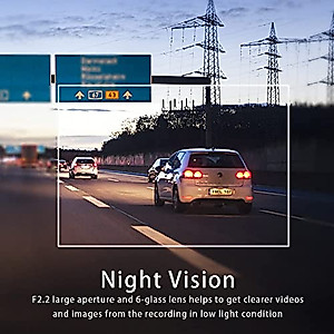YEESTEK Dash Cam Dashcam for Cars with WiFi 1080P Full HD Car Camera with GPS 170°Wide Angle with Super Night Vision Front G-Sensor,Loop Recording