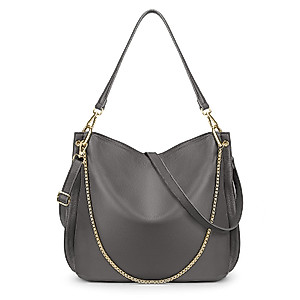 YALUXE Genuine Leather Shoulder Bag Stylish Womens Crossbody Travel Fashion Chain