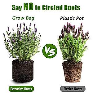 OPPOLIFE 12-Pack 5 Gallon Plant Grow Bags, Heavy Duty Aeration Fabric Pots with Handles for Garden and Planting