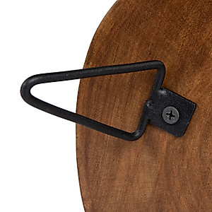 Creative Co-Op Decorative Paulownia Wood Pedestal, Dark Brown